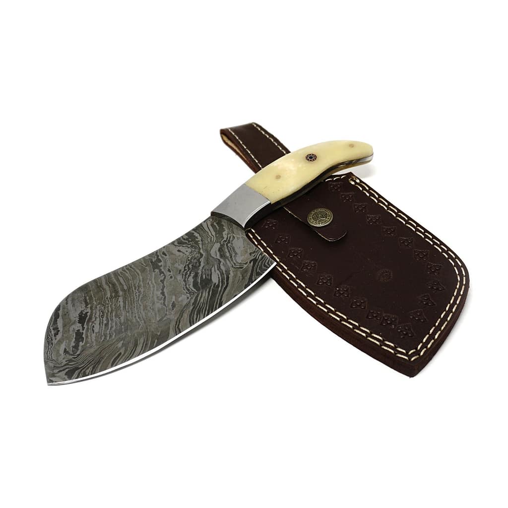 9 Inch Damascus Steel Handmade Kitchen Chef Cleaver Chopper Utility ...